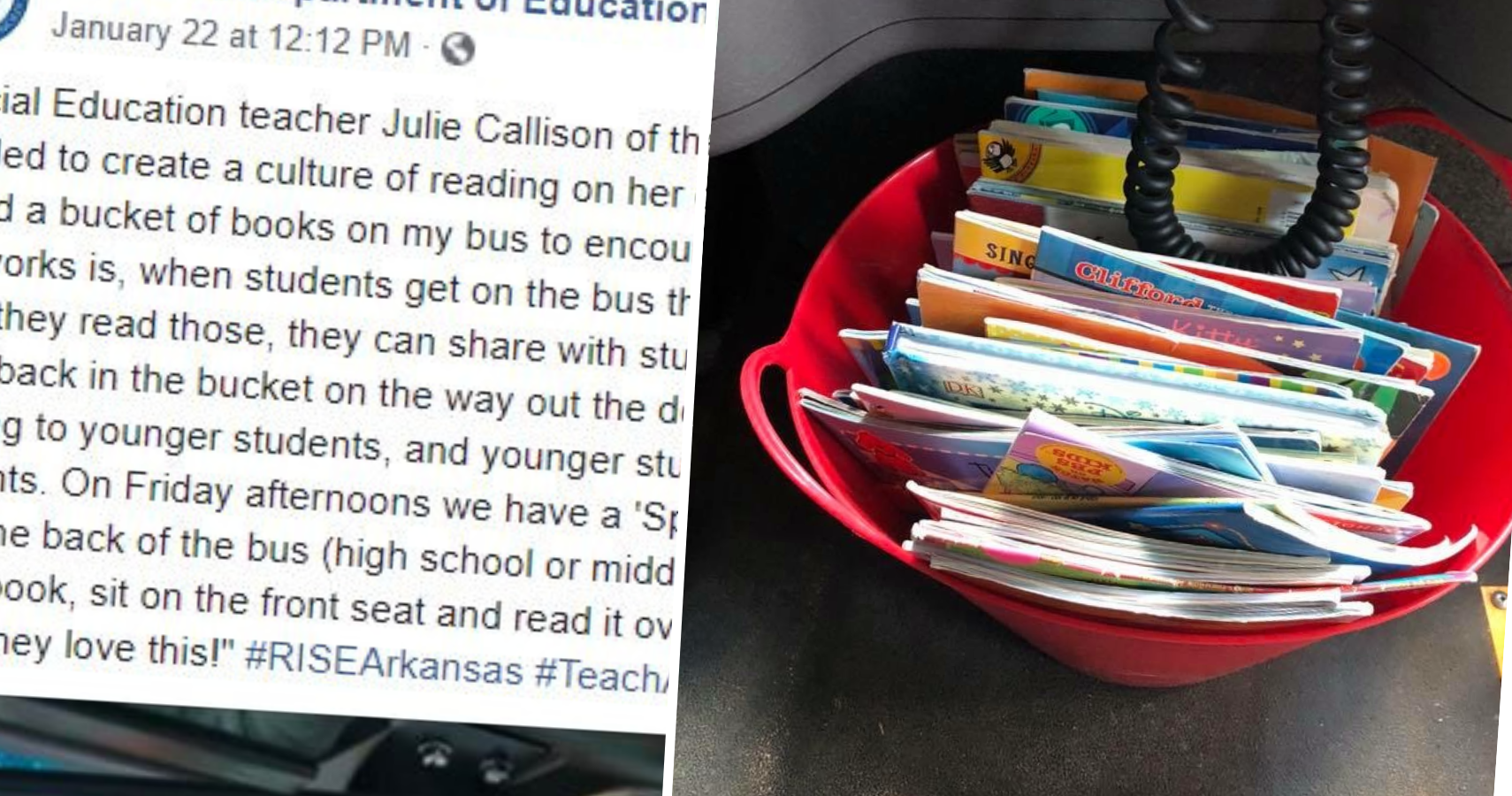 Bus Driver’s ‘Bucket Of Books’ Is An Idea Every School Should Try