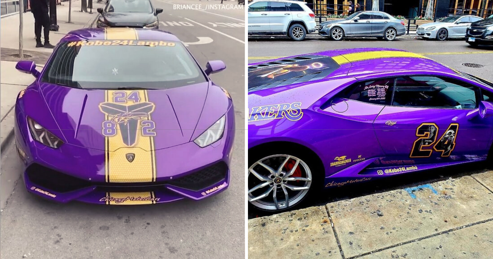 Man Has Kobe & Gianna Bryant Tribute Painted On His Lamborghini